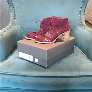 Chunky Heel Lace Up Booties on Poshmark